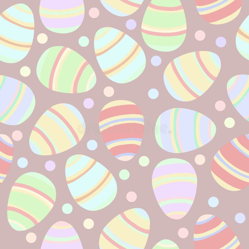 Easter Eggs on Dot Background Seamless Pattern Vector Stock Vector ...