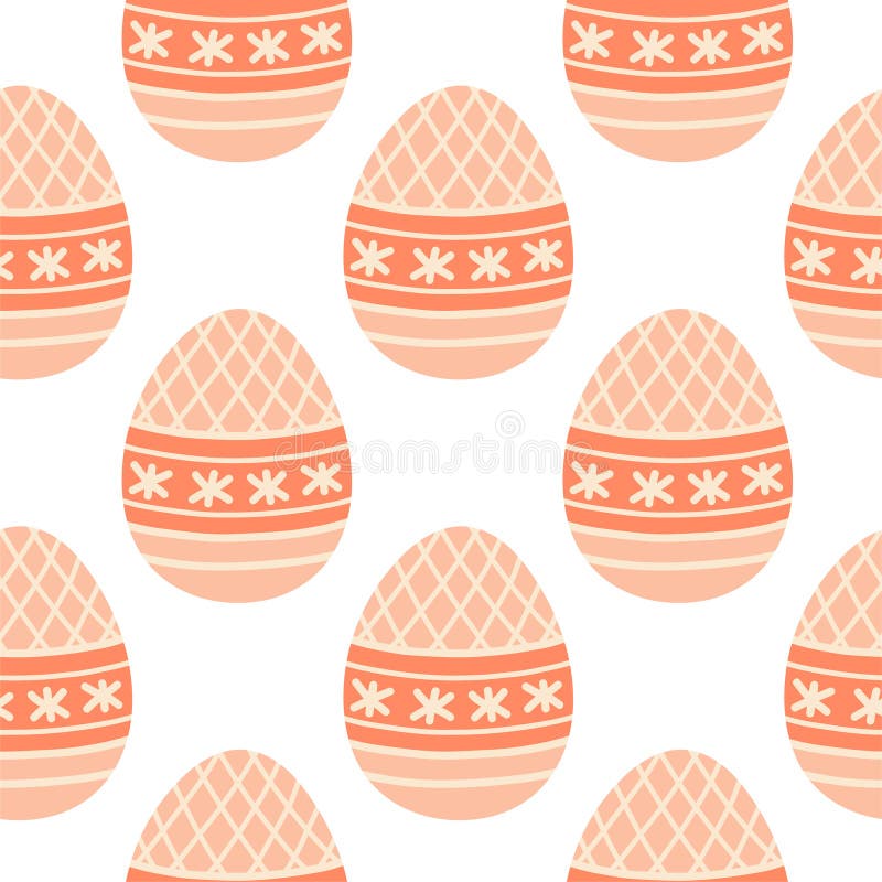 Easter Eggs Seamless Pattern, Easter Symbol, Decorative Vector Elements. Easter Colored Eggs ...