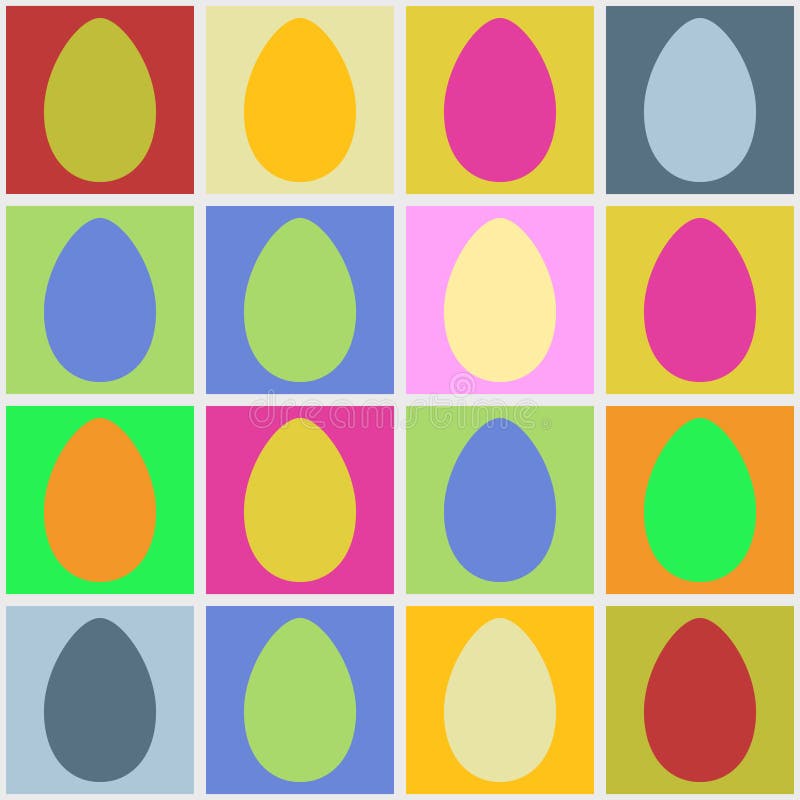 Easter Eggs. Seamless Pattern. Vector Illustration Stock Vector - Illustration of geometry ...