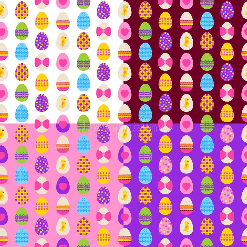 Pattern with easter eggs stock vector. Illustration of beauty - 23587286
