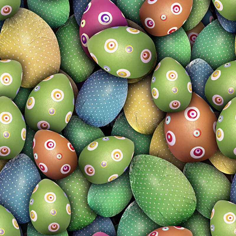 Easter Eggs (Seamless Texture) Stock Illustration - Illustration of ...