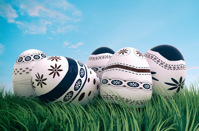 Easter eggs season stock illustration. Illustration of spring - 141451127