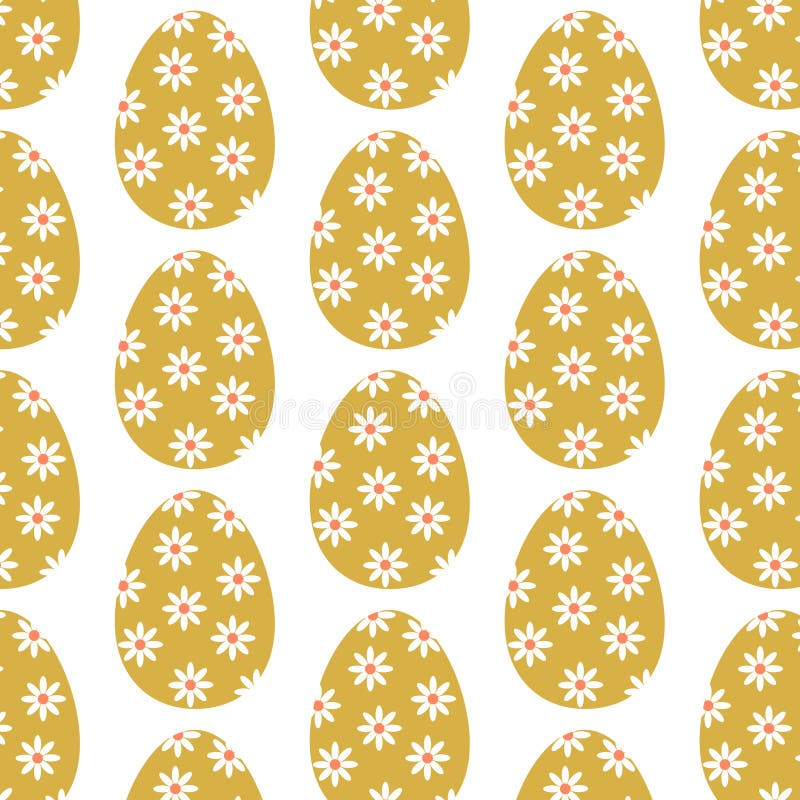Easter Eggs Simple Seamless Pattern. Easter Eggs, Easter Symbol, Decorative Vector Elements ...