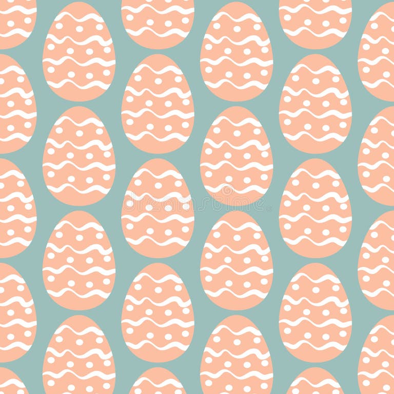 Easter Eggs Simple Seamless Pattern. Easter Eggs, Easter Symbol, Decorative Vector Elements ...