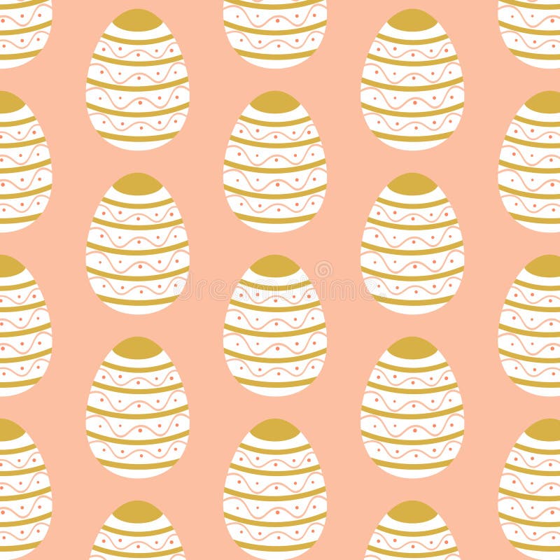 Easter Eggs Simple Seamless Pattern. Easter Eggs, Easter Symbol, Decorative Vector Elements ...