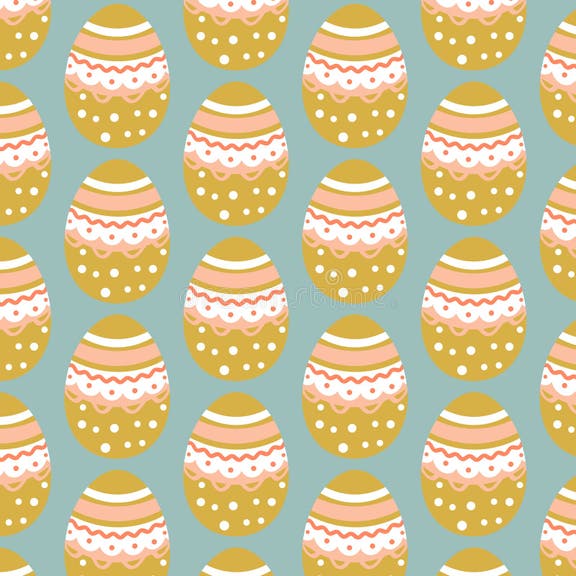 Easter Eggs Simple Seamless Pattern. Easter Eggs, Easter Symbol, Decorative Vector Elements ...