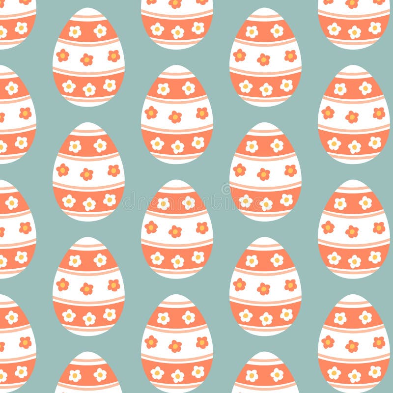 Easter Eggs Simple Seamless Pattern. Easter Eggs, Easter Symbol, Decorative Vector Elements ...