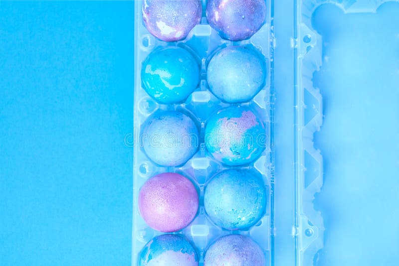 Easter Eggs with Space Intergalactic Pattern Stock Image - Image of ...