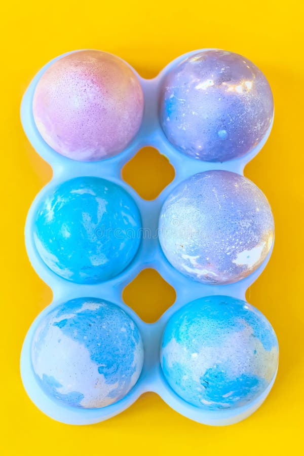 Easter Eggs with Space Intergalactic Pattern Stock Image - Image of ...