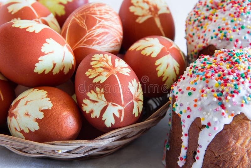 Traditional Russian Easter Cake - Kulich Stock Image - Image of ...
