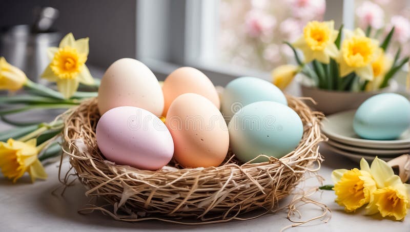 Easter Eggs Greeting Design Tradition Template Rustic Border Greeting ...