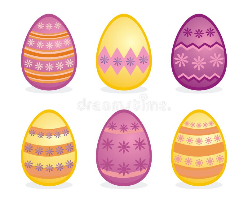 Easter Eggs Traditional Colorful Vector Icons Stock Vector ...