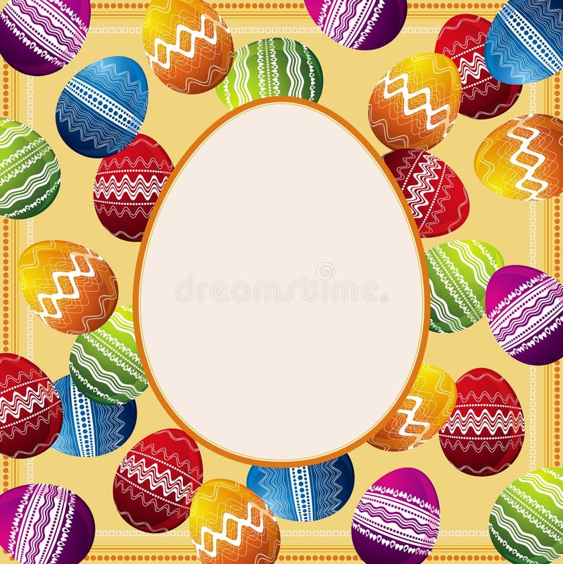 Ten easter eggs, vector stock vector. Illustration of color - 4271383