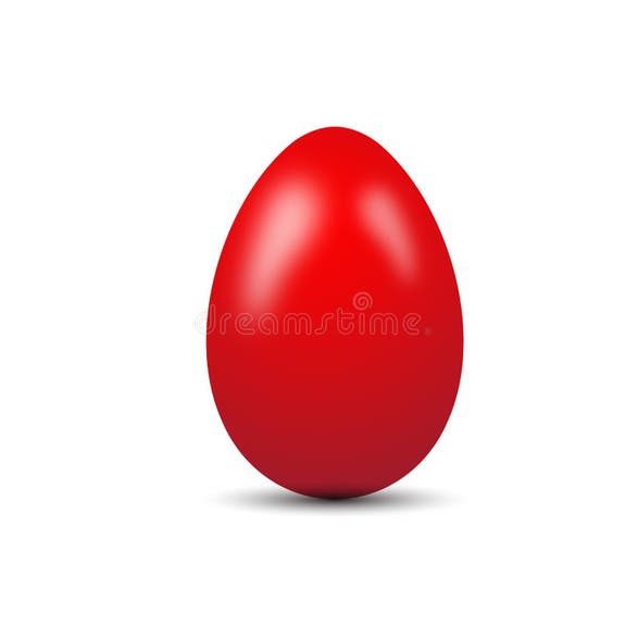 Easter Eggs Vector 3d Red Color Stock Vector - Illustration of isolated ...