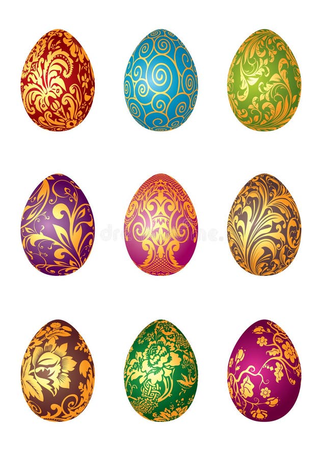 Easter eggs stock vector. Illustration of abstraction - 39093288