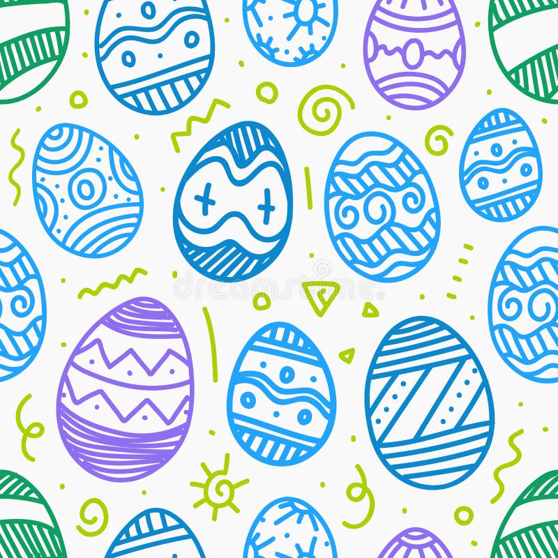 Easter Eggs Vector Seamless Pattern Stock Vector - Illustration of tradition, vector: 69359521