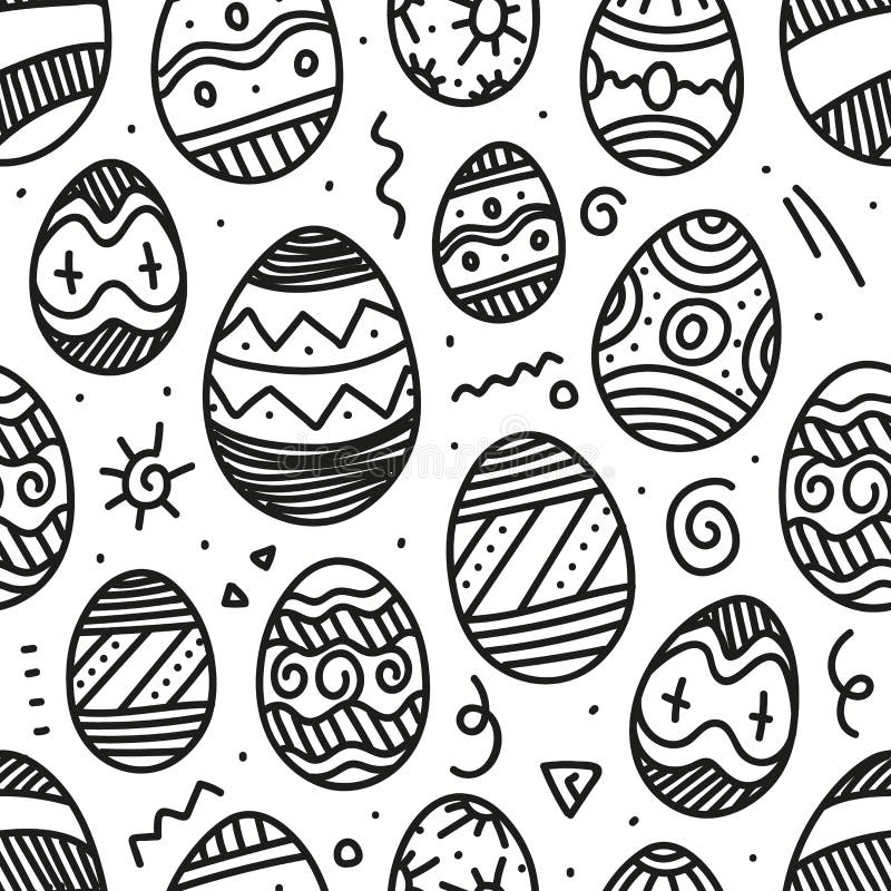 Easter Eggs Vector Seamless Pattern Stock Vector - Illustration of religion, spring: 69359719