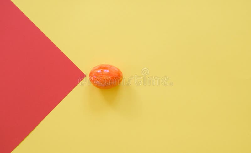 Easter Eggs on Yellow Background. Stock Photo - Image of background ...