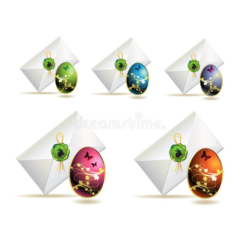 Easter envelopes stock vector. Illustration of occasion - 17911035