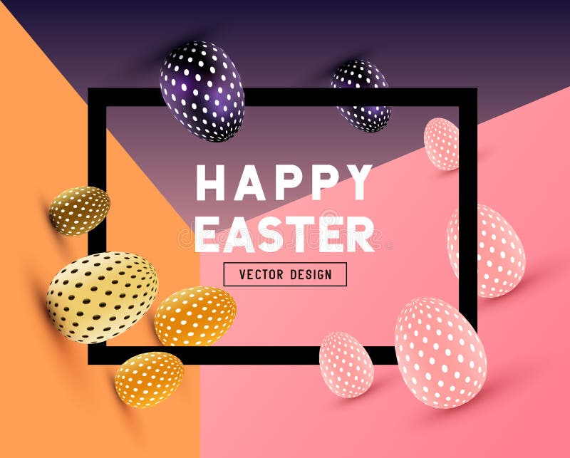 Beautiful Easter Egg Flyer Invitation Stock Vector - Illustration of ...