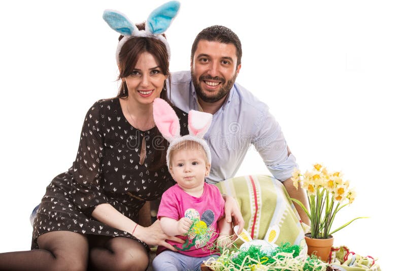 Easter family stock photo. Image of bunny, baby, happiness - 53105152