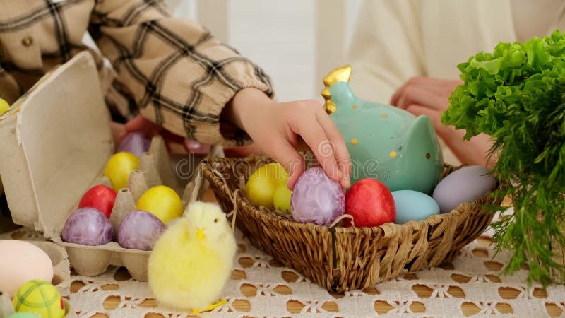 Easter Family Traditions, the Hands of the Child and the Mother Shift ...
