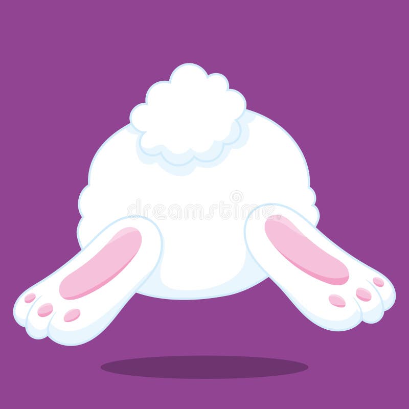 Easter feet back rabbit 02 stock vector. Illustration of vector - 198985703