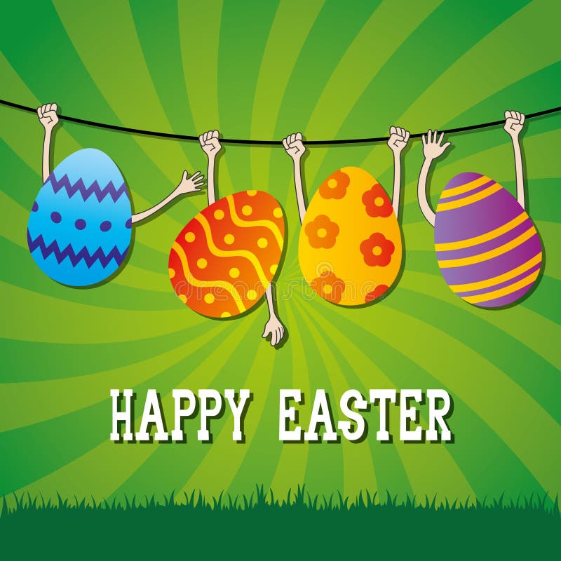 Easter feliz ilustração do vetor. Ilustração de feliz - 39721579