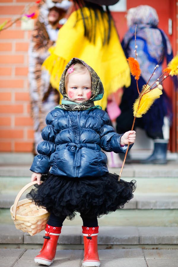 Easter Finnish traditions stock image. Image of adorable - 19426615
