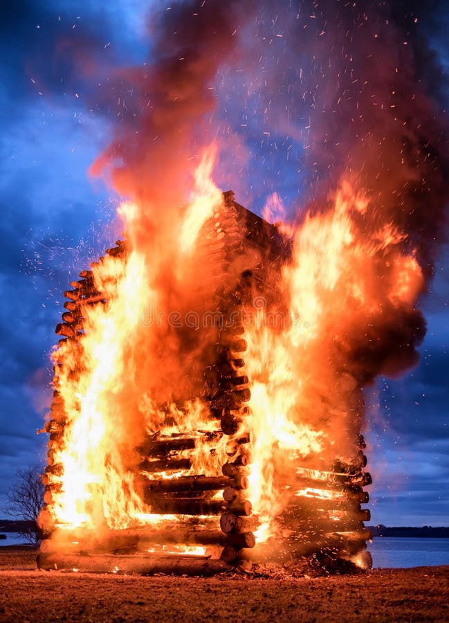 Easter fire stock photo. Image of forest, flaming, midsummer - 69896806