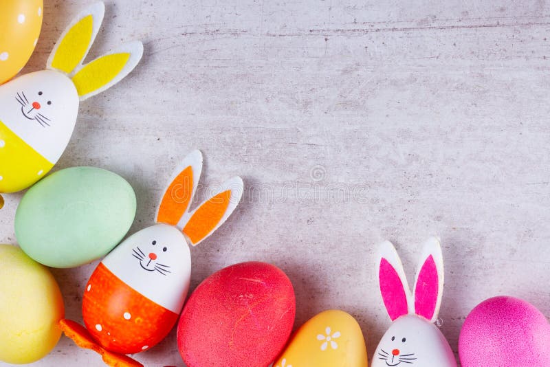 Easter Scene with Colored Eggs Stock Image - Image of easter, beautiful ...