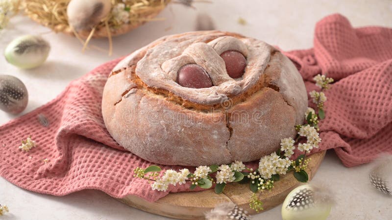 Easter folar with egg stock photo. Image of cuisine - 266526702