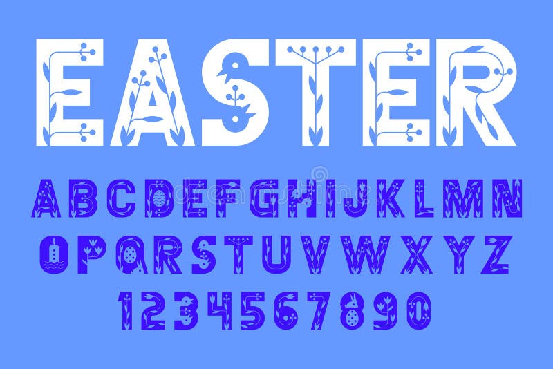 Easter Font stock vector. Illustration of element, collection - 309542701