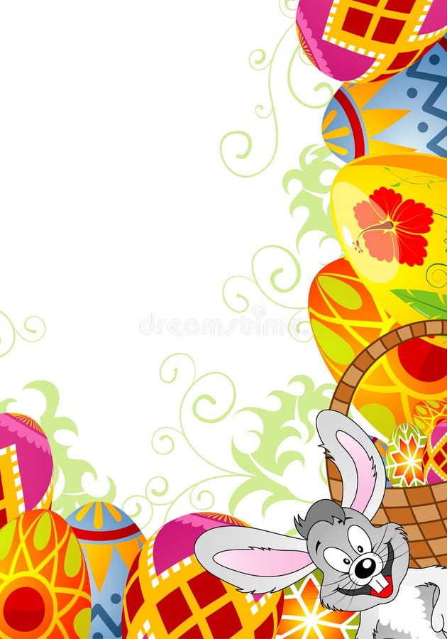 Easter eggs frame stock vector. Illustration of line - 87472682