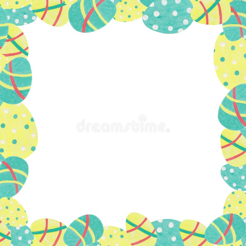 Easter Frame for Invitations, Cards, Congratulations. Bright Festive ...