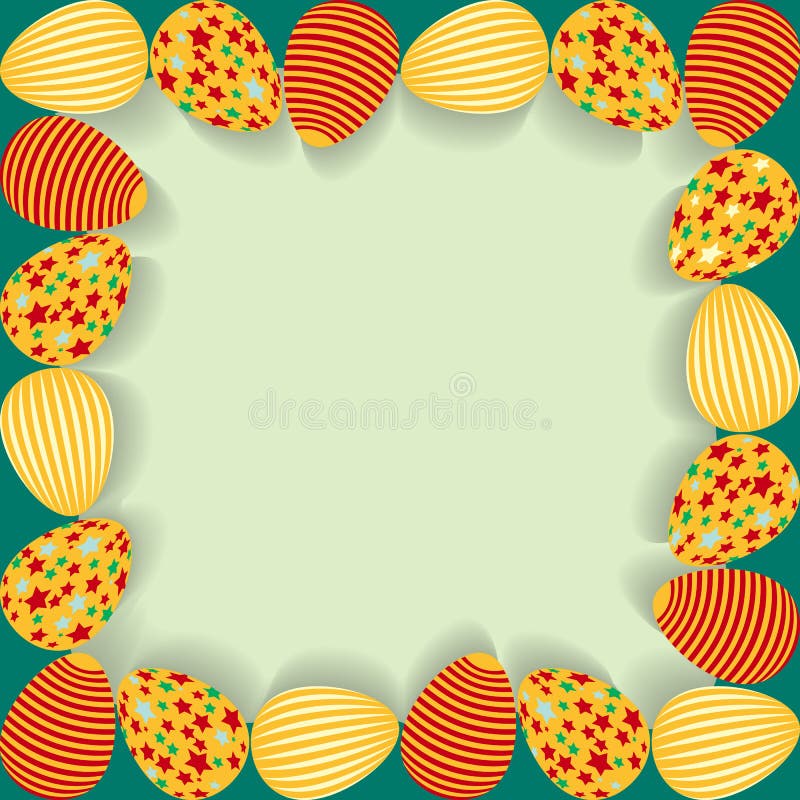 Whimsical Easter Egg Frame stock vector. Illustration of curve - 2367508