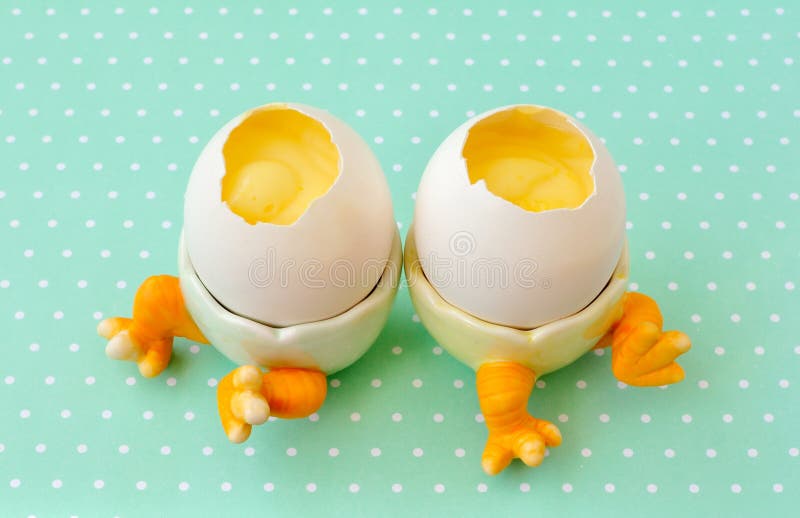 Orange Custard in Egg Shells Stock Image - Image of chick, eggshell ...
