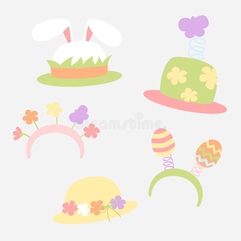 Easter funny hat in pastel stock vector. Illustration of bunny - 309132949