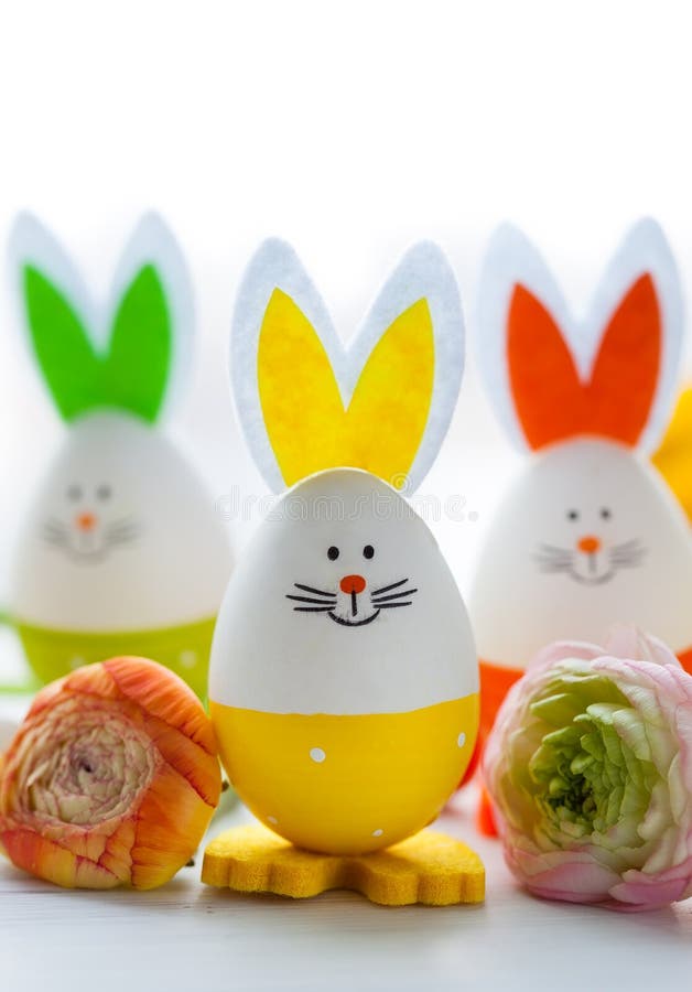 Easter funny rabbits stock image. Image of party, handmade - 86171129