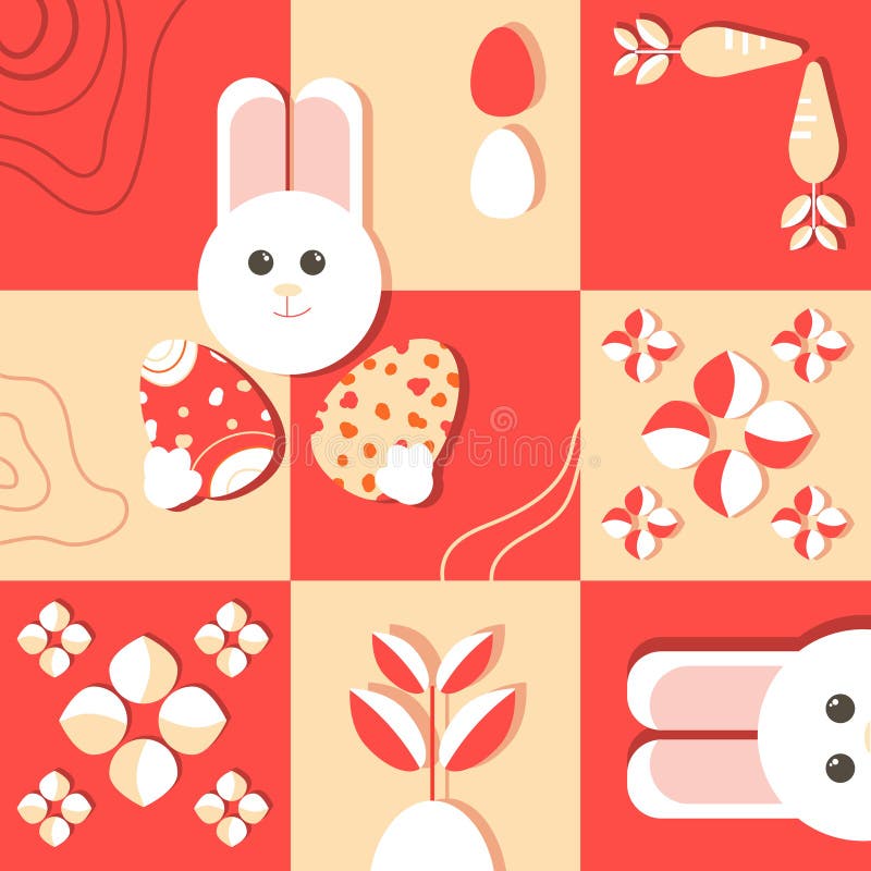 Easter Geometric Pattern. Modern Geometric Abstract Illustration with ...