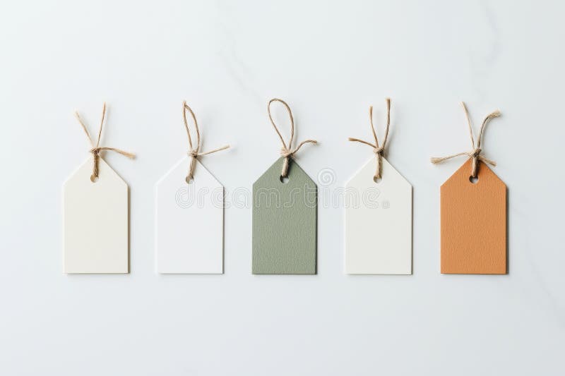 Easter Gift Tag Mockup Set for Creative Design and Craft Projects Stock ...