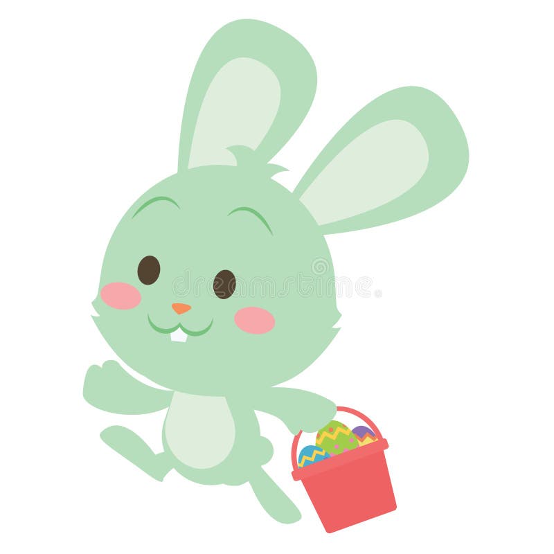 Easter Bunny Rabbit Cartoon Sign Stock Vector - Illustration of animal ...