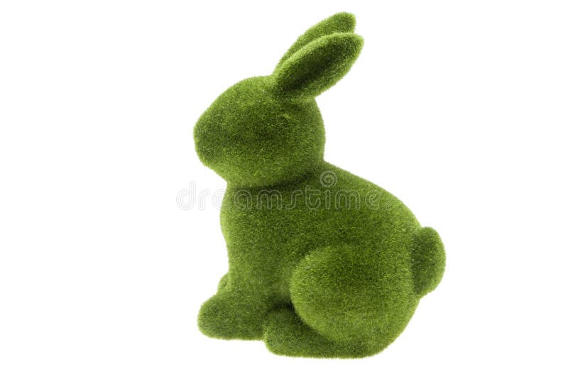 Easter Green Bunny Isolated Stock Image - Image of holiday, green ...
