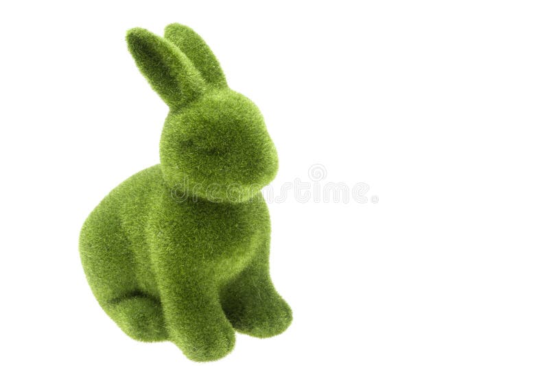Easter Green Bunny Isolated Stock Image - Image of holiday, green ...