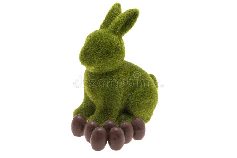 Easter Green Bunny Isolated Stock Photo - Image of event, concept ...