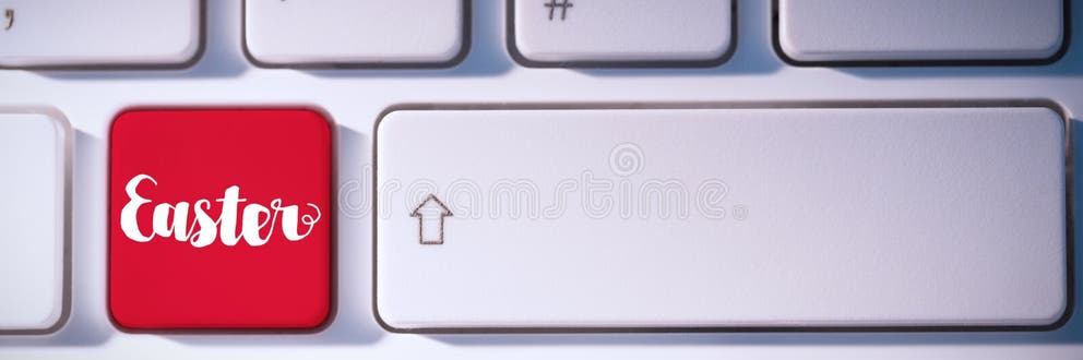 Composite Image of Easter Greeting Stock Photo - Image of keyboard ...