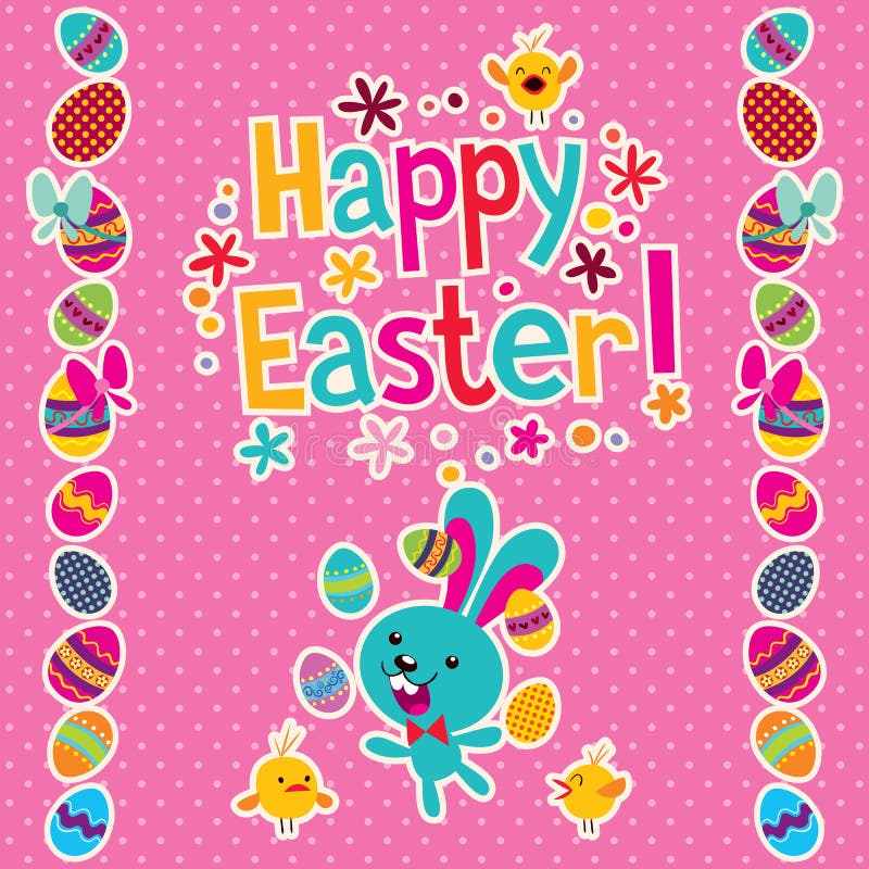 Happy Easter greeting card stock vector. Illustration of scrapbook ...