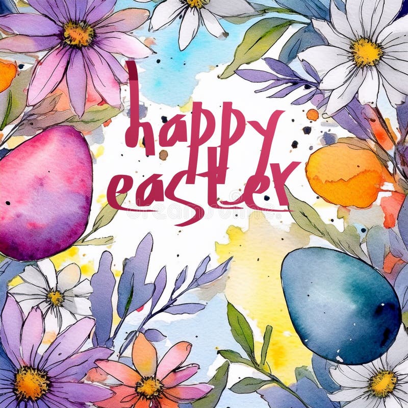 Easter Greeting Card Cartoon Stock Photo - Image of season, greeting ...