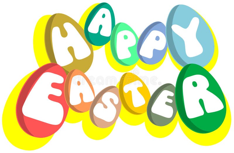 Colorful Easter Greeting Card Isolated Stock Illustration ...