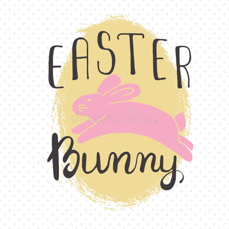 Bunny Easter Signature Stock Illustrations – 83 Bunny Easter Signature ...